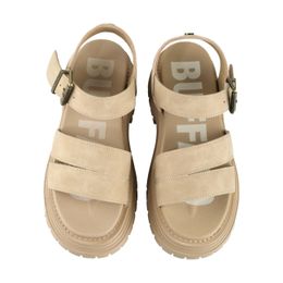 High-Heel-Pumps Buffalo "Buffalo LENNOX TS SANDAL", Damen, Gr. 40, beige, Polyurethan, unifarben, Schuhe
