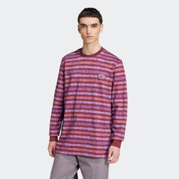 Langarmshirt adidas originals "LS STRIPE TEE", Herren, Gr. L, rot (shadow rot), Obermaterial: 100% Baumwolle, Shirts