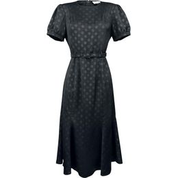 Banned Retro Iris Polka Dot Dress Langes Kleid schwarz in L DR17080 Black