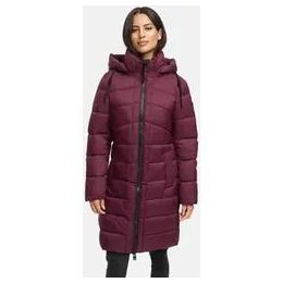 Winterjacke Marikoo "Kaltn&auml;schen", Damen, Gr. M, wine, Obermaterial: 100% Polyester; Futter: 100% Polyester; Wattierung: 100% Polyester; &Auml;rmelfutter: 100% Polyester, Jacken Winterjacke, mit abnehmbarer Kapuze und hochschlie&szlig;endem Kragen