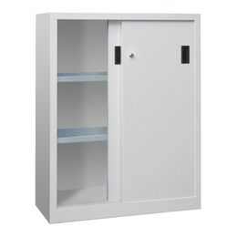 Pavoy Schiebet&uuml;renschrank, 1200x1000x400 mm, 2 B&ouml;den verzinkt, RAL 7035 (30301-100-400-735)