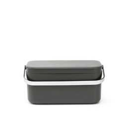 Brabantia Bio-Eimer Sink Side, Grau, Metall, Kunststoff, 1.8 L, 22.1x10.7x12.7 cm, K&uuml;chen, K&uuml;chenausstattung, M&uuml;lleimer