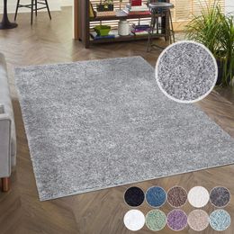 Hochflor-Teppich Carpet City "City Shaggy", grau, B:60cm H:30mm L:110cm, Polypropylen, Teppiche, Auch als Läufer, Langflor, Uni, Shaggy, flauschig-weich