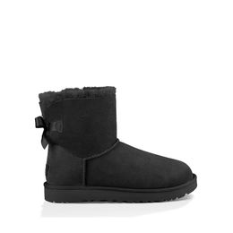 UGG Australia UGG Lammfell-Boots "Mini Baily Bow" in Schwarz - 22% | Größe 40 | Damen-stiefel