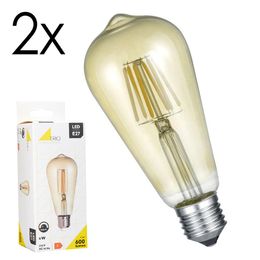 Trio LED E27 2er Set 6 Watt 2700 Kelvin 600 Lumen