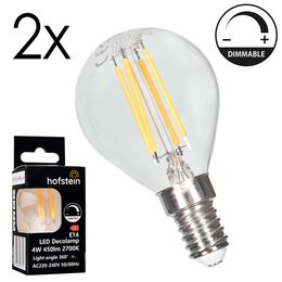 hofstein LED E14 2er Set 4 Watt 3000 Kelvin 400 Lumen