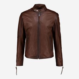 Costume National Braune Jacke aus Leder