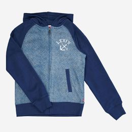 Levi's Blaue Kapuzenjacke mit Melange-Muster