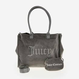 Juicy Couture Graue Tote Bag aus Velours