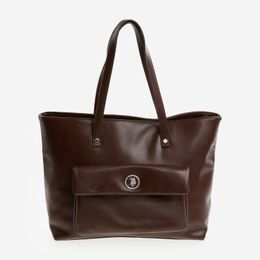 Braune Artisan Tote Bag mit Logo