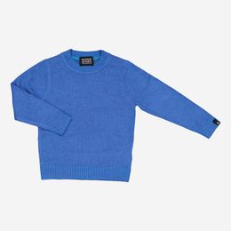 Scotch & Soda Blauer Pullover mit gerippten Abschlüssen