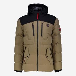 Geographical Norway Beige Pufferjacke mit Logo-Details