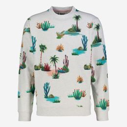 Scotch & Soda Graues Sweatshirt mit Palmenmuster