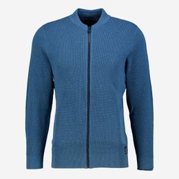 Casamoda Blaue Strickjacke mit Reißverschluss