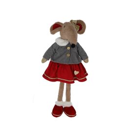 Dekofigur 'Weihnachts-Mäusin' 63 cm
