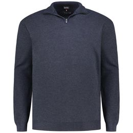 Gro&szlig;e Gr&ouml;&szlig;en Hajo Strickpullover mit Stehkragen Farbe marine Gr&ouml;&szlig;e: 6XL