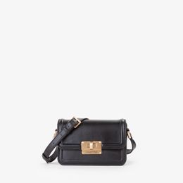 Valentino Handbags Umhängetasche VALENTINO BAGS "FLAP BAG FLOREN", Damen, Gr. B/H/T: 19cm x 13cm x 8,5cm, schwarz, Lederimitat, Taschen, Damen Schultertasche, Handtasche mit goldfarbenen Details