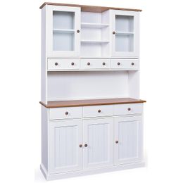 Buffet Home Affaire "Westerland", weiß (weiß, sepia), Schränke, Buffet, Breite 131 cm.