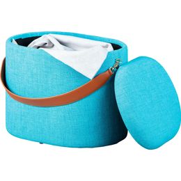 Hocker Inosign "Dilia", blau, B:42cm H:36cm T:30cm, Hocker