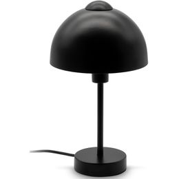 B.K.LICHT Tischleuchte "BK_TL1529 Retro Tischlampe, E14 Fassung, Matt-Schwarz", schwarz, 1, Ø 18cm H: 32cm, 1 Stk., Leuchten, Nachttischlampe, Bettlampe, Kabelschalter, Ohne Leuchtmittel(max. 25W)