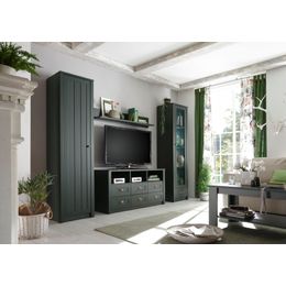 Wohnwand Home Affaire "Ascot", grün, B:270cm H:198cm T:43cm, Holzwerkstoff, MDF, Kastenmöbel-Sets