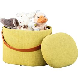 Hocker Inosign "Dilia", grün (gelbgrün), B:42cm H:36cm T:30cm, Hocker
