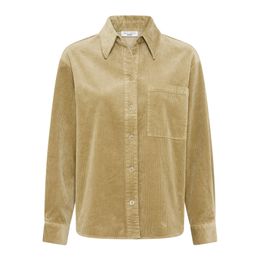 Marc O'Polo Hemdbluse MARC O'POLO DENIM, Damen, Gr. L, artichoke leaf, Cord, Obermaterial: 98% Baumwolle, 2% Elasthan, relaxed fit, 1-Knopf-Manschette, Blusen, aus mittelschwerem Cord-Stretch, relaxed fit