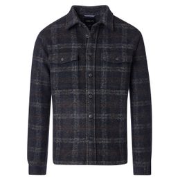 Langarmhemd Venti "Venti Hemdjacke uni", Herren, Gr. 50, Normalgrößen, blau, 70% Polyester, 30% Wolle, unifarben, Basic, Hemden