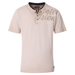 T-Shirt Casamoda "Casamoda T-Shirt uni", Herren, Gr. XL, beige, 100% Baumwolle, Shirts