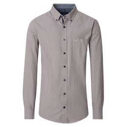 Langarmhemd Casamoda "Casamoda Freizeithemd uni", Herren, Gr. 3XL, Normalgrößen, blau (dunkelblau), 100% Baumwolle, unifarben, comfort fit, Hemden