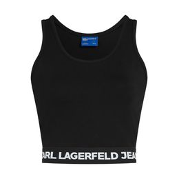 KARL LAGERFELD JEANS Top 'Milano' Damen Gr&ouml;&szlig;e M schwarz / wei&szlig;