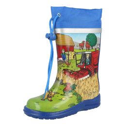Beck Gummistiefel 'Bauernhof' Jungen Gr&ouml;&szlig;e 31 sand / royalblau / dunkelgrau / gr&uuml;n / rot