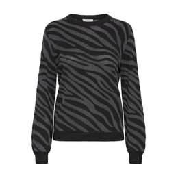 B.Young Pullover 'BYMOBBE' Damen Gr&ouml;&szlig;e XS silbergrau / schwarz
