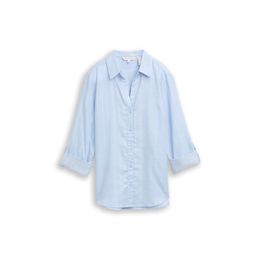 Tom Tailor Damen Bluse mit Streifen in Glitzer-Optik, blau, Gestreift, Gr. 38