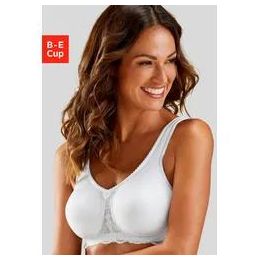 Entlastungs-BH Nuance, Damen, Gr. 100, Cup E, wei&szlig;, Spitze, Obermaterial: 85% Baumwolle, 10% Polyamid, 5% Elasthan, BHs Entlastungs-BH, ohne B&uuml;gel aus Baumwolle &ndash; auch ideal f&uuml;r gro&szlig;e Gr&ouml;&szlig;en, Topseller