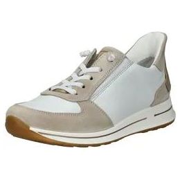 Sneaker Ara "Ara Sneaker Veloursleder", Damen, Gr. 37,5, wei&szlig; (wei&szlig;, beige), Veloursleder, Schuhe Sneaker