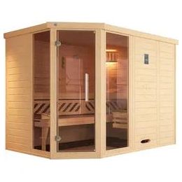 Sauna Weka "Kemi", beige (natur), Saunaofen, externe Steuerung, 7,5 kW, Saunen, 7,5 kW-Ofen mit digitaler Steuerung