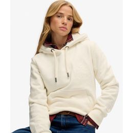 Superdry Damen Baumwolle Gesticktes Logo Finest Goods Hoodie Mit Lockerer Passform, Creme - Gr&ouml;&szlig;e: 44 21026225018621JE025