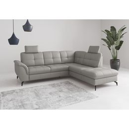 Sit & More Ecksofa SIT & MORE, T:212cmlight grau, Wohnzimmer, Sofas, "Zora"