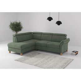 Ecksofa Home Affaire, B:247cm H:84cm T:193cmjungle, 90% Polyester, 10% Polyamid, Sofas, "Glendale, L-Form", inkl. Kopfteilverstellung, wahlweise mit