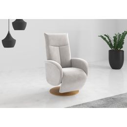 TV-Sessel Home Affaire "Glendale", silber, B:75cm H:112cm T:82cm, 90% Polyester, 10% Polyamid, Sessel, wahlweise mit Aufstehhilfe, 2 Motoren und Akku