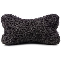 Gözze Nackenkissen GÖZZE "Curly Lesekissen Rolf", anthrazit, B:40cm H:19cm L:25cm, Polyester, Funktionskissen