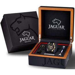 Chronograph Jaguar "Special Edition", schwarz (schwarz, goldfarben), Armbanduhren, Herren, Armbanduhr, Herrenuhr, Saphirglas, Swiss Made, ideal auch als Geschenk