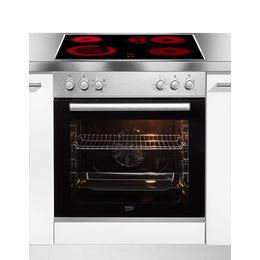 Beko Elektro-Herd-Set "BBUE12020X", Energieeffizienz: A (A+++-D), silber (edelstahl, look), Herdsets, Multifunktionsofen mit 6 Heizarten