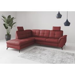Sit & More Ecksofa SIT & MORE, T:212cmfeuerrot, Wohnzimmer, Sofas, "Zora"