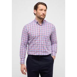 Langarmhemd Eterna "COMFORT FIT", Herren, Gr. 44, Normalgrößen, rot (rusty rot), Popeline, 100% Baumwolle, normal, Manschette, Hemden, NON IRON (bügelfrei)