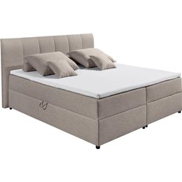 Boxbett ED EXCITING DESIGN ""Granada" OTTOs Choice, Topseller inkl. Bettkasten und Topper", schlamm colet 35, B:180cm L:213cm, 100% Polyester, Komplettbetten, erhältlich in den Größen 120x200cm & 180x200cm