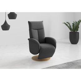TV-Sessel Home Affaire "Glendale", dunkelgrau, B:75cm H:112cm T:82cm, 95% Polyester, 5% Polyamid, Sessel, wahlweise mit Aufstehhilfe, 2 Motoren und Akku
