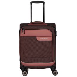 Weichgepäck-Trolley Travelite "VIIA, verschiedene Größen und Farben", Gr. B/H/T: 38cm x 55cm x 20cm 34 l, rosa (frühlingsrose), Polyester, mehrfarbig, Koffer, Reisegepäck Trolley Koffer Weichgepäck TSA Schloss