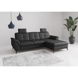 Sit & More Ecksofa SIT & MORE, B:262cm H:92cm T:164cmschwarz, Wohnzimmer, Sofas, "Zora"